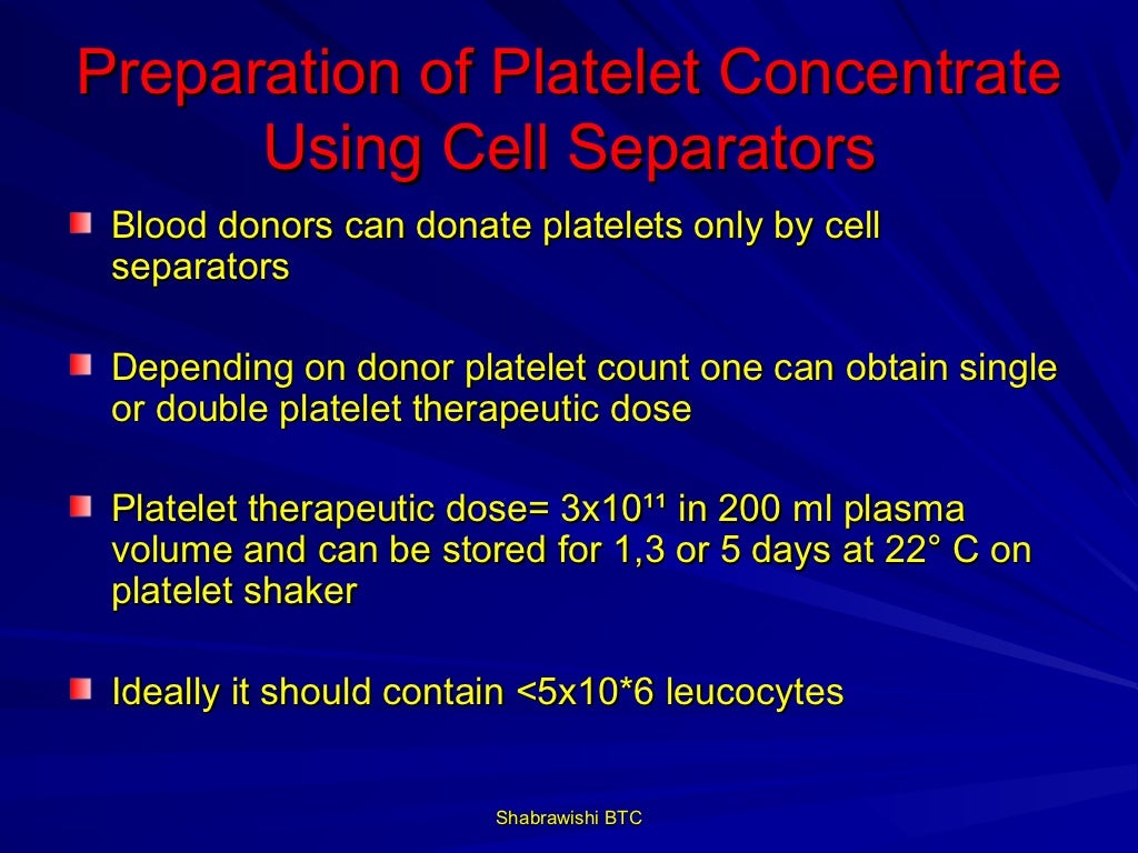 Platelet Transfusion