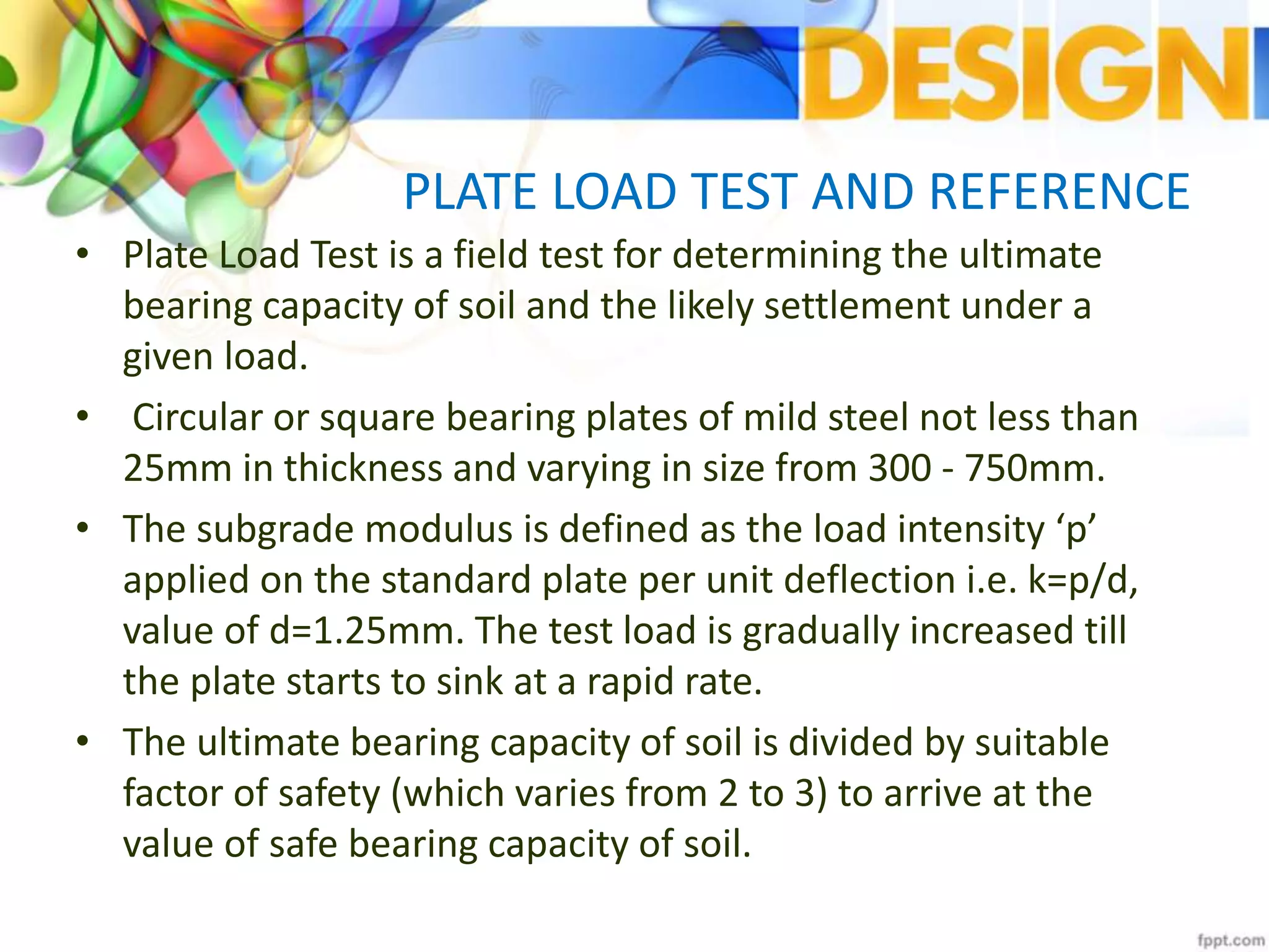 Plate load test | PPTX