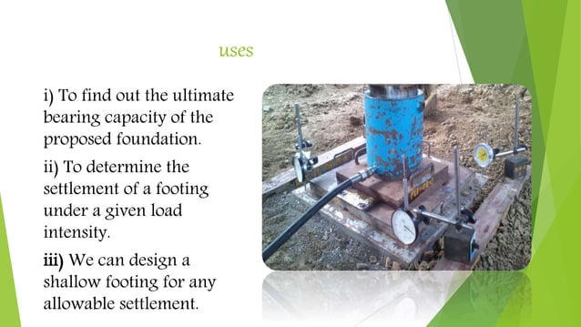 Plate load test ppt | PPTX | Geology | Science