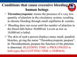 Blood Physiology: Part IV: Platelets and hemostasis | PDF