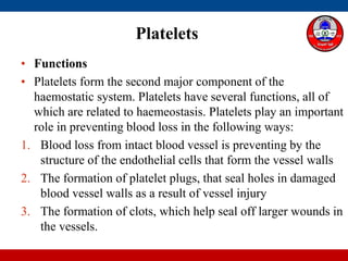 Blood Physiology: Part IV: Platelets and hemostasis | PDF