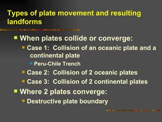 Plate movement and resultant landscape | PPT