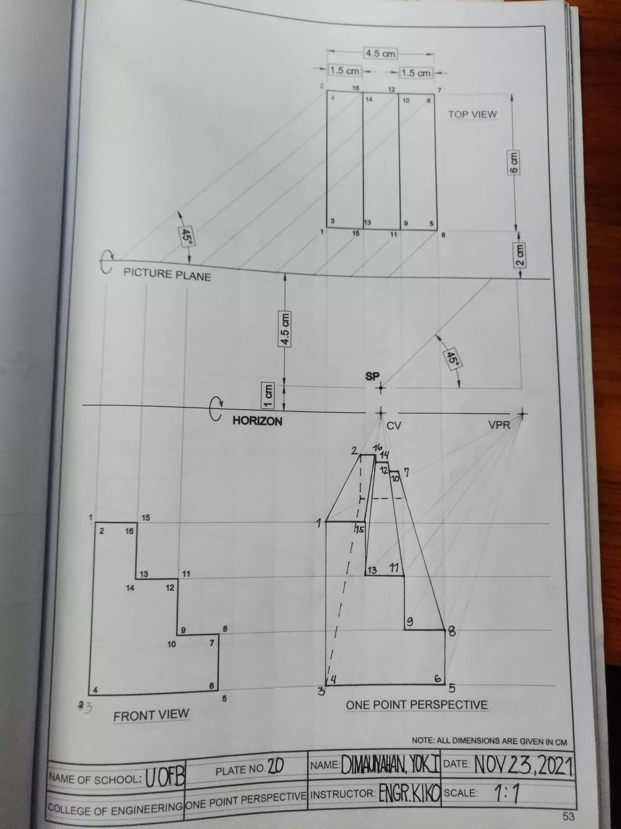 one point perspective sample drawing | PDF