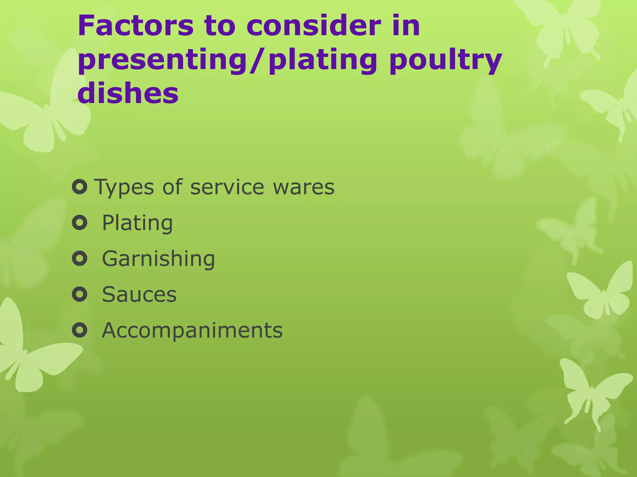 Plate poultry dishes | PPTX