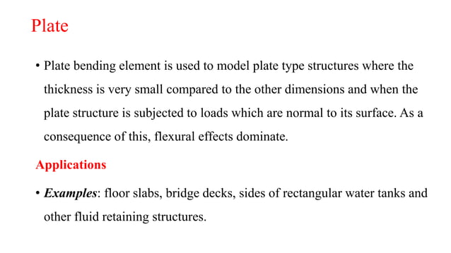 Finite Element Analysis Plate Shell Skew Plate Ppt
