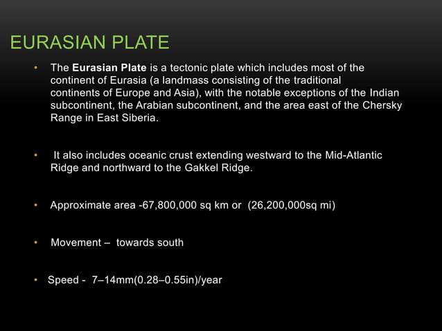 Plates and list of all major and minor plates in the world | PPTX ...