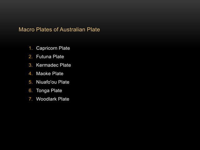 Plates and list of all major and minor plates in the world | PPTX ...