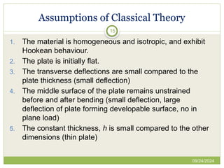 Theory of Plates - Introduction to Plate Theory | PPTX