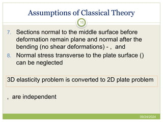 Theory of Plates - Introduction to Plate Theory | PPTX