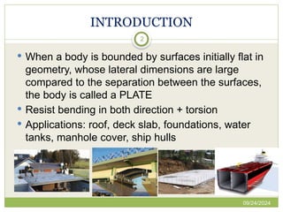 Theory of Plates - Introduction to Plate Theory | PPTX