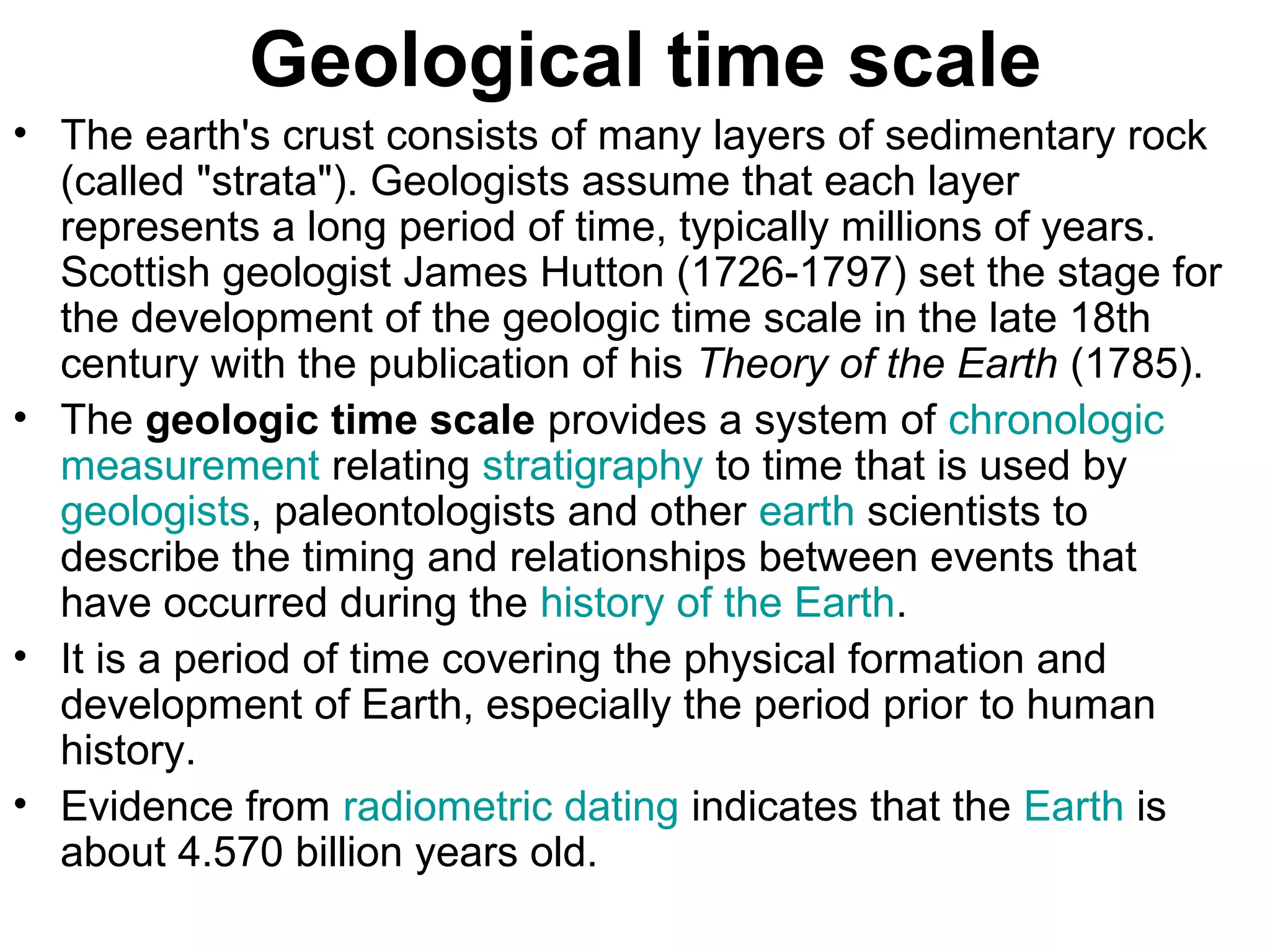 Plate tectonic geologic time scale-Geomorhology Chapter | PPT