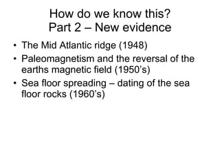 Tectonics: Plate Tectonic Theory history | PPT