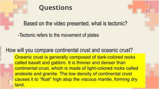 plate tectonic powerpoint presentations. | PPTX