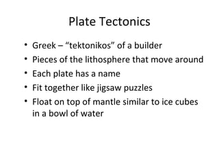 Plate tectonics | PPT | Geography | Science