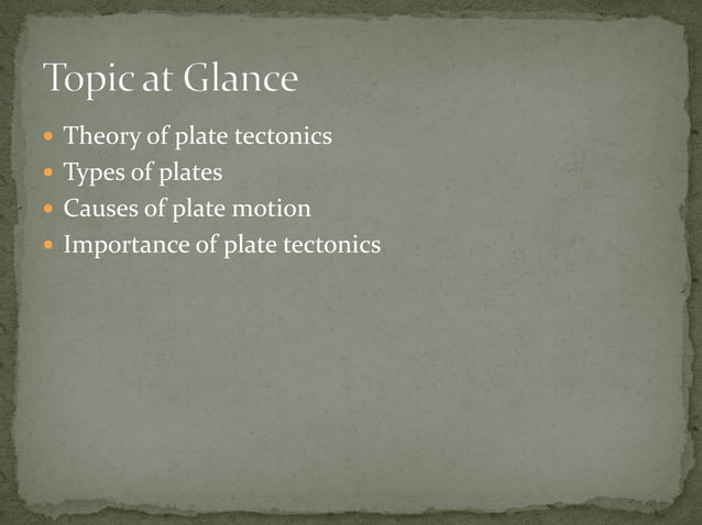 Plate tectonics | PPT
