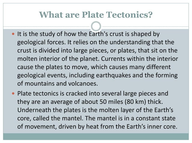 Plate tectonics | PPTX