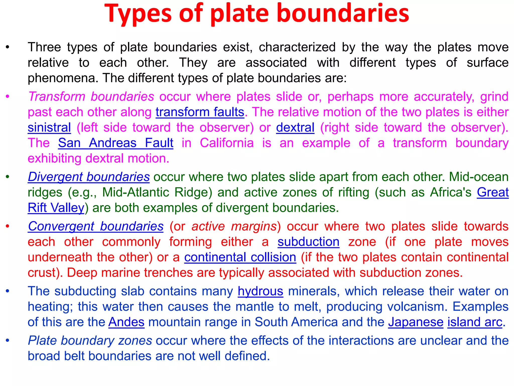 Study of plate tectonics of the earth, or plate movement, | PPTX