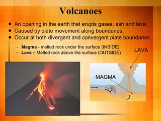 Plate tectonics, earthquake, volcano, plate boundaries | PPT