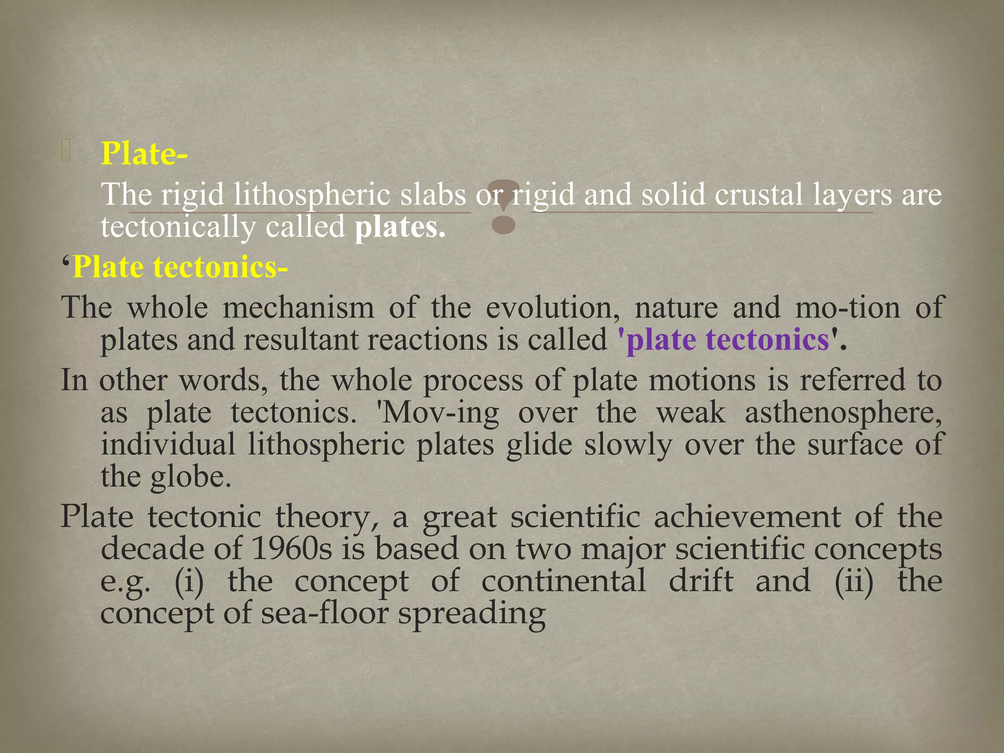 Plate tectonic Theory | PPT