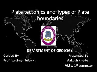 Plate tectonics | PPTX