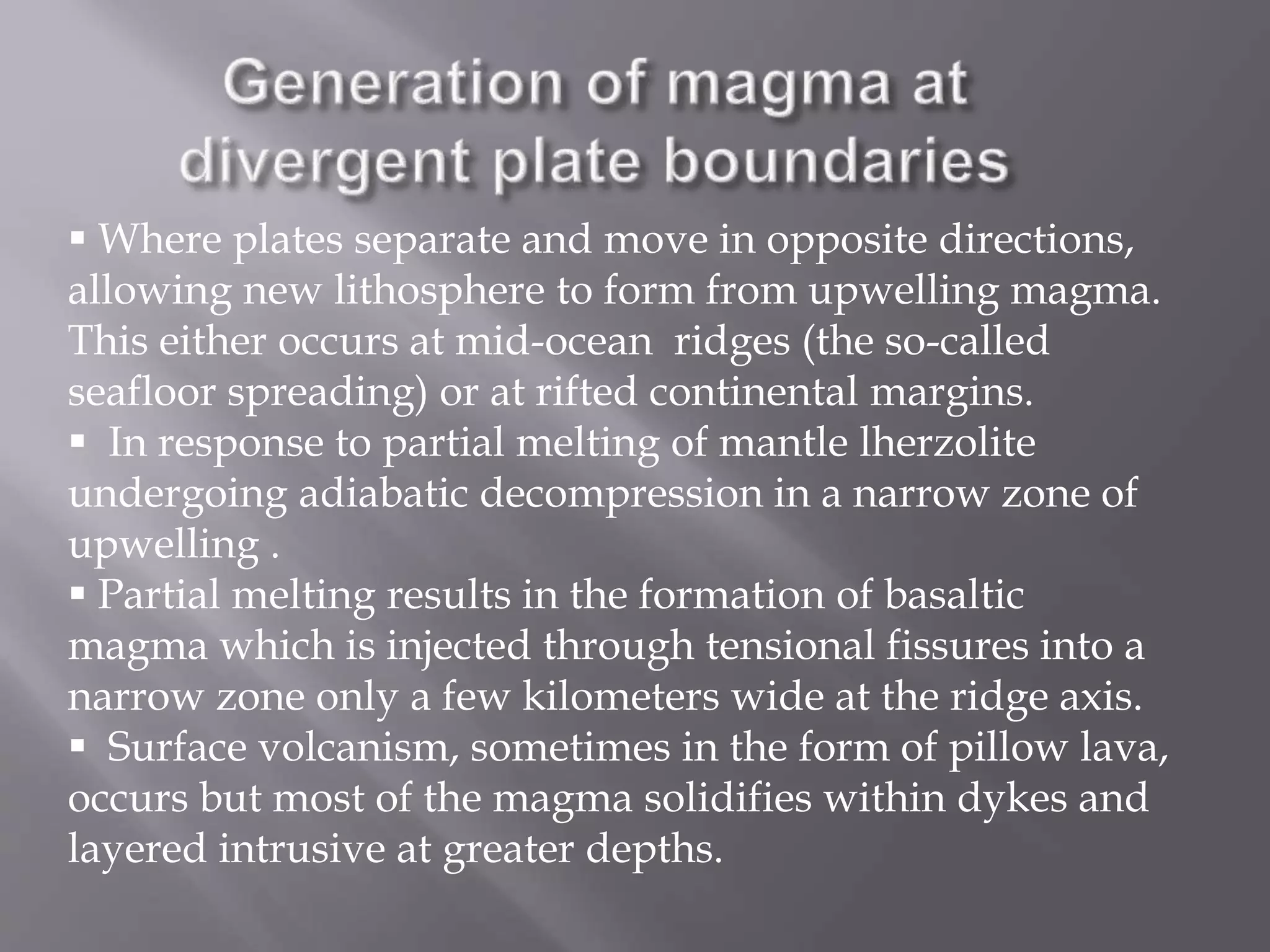 Plate tectonics and magma genesis | PPTX