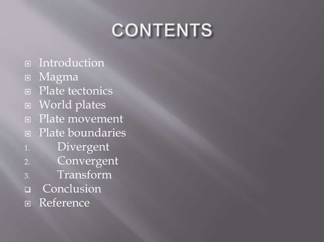 Plate tectonics and magma genesis | PPTX