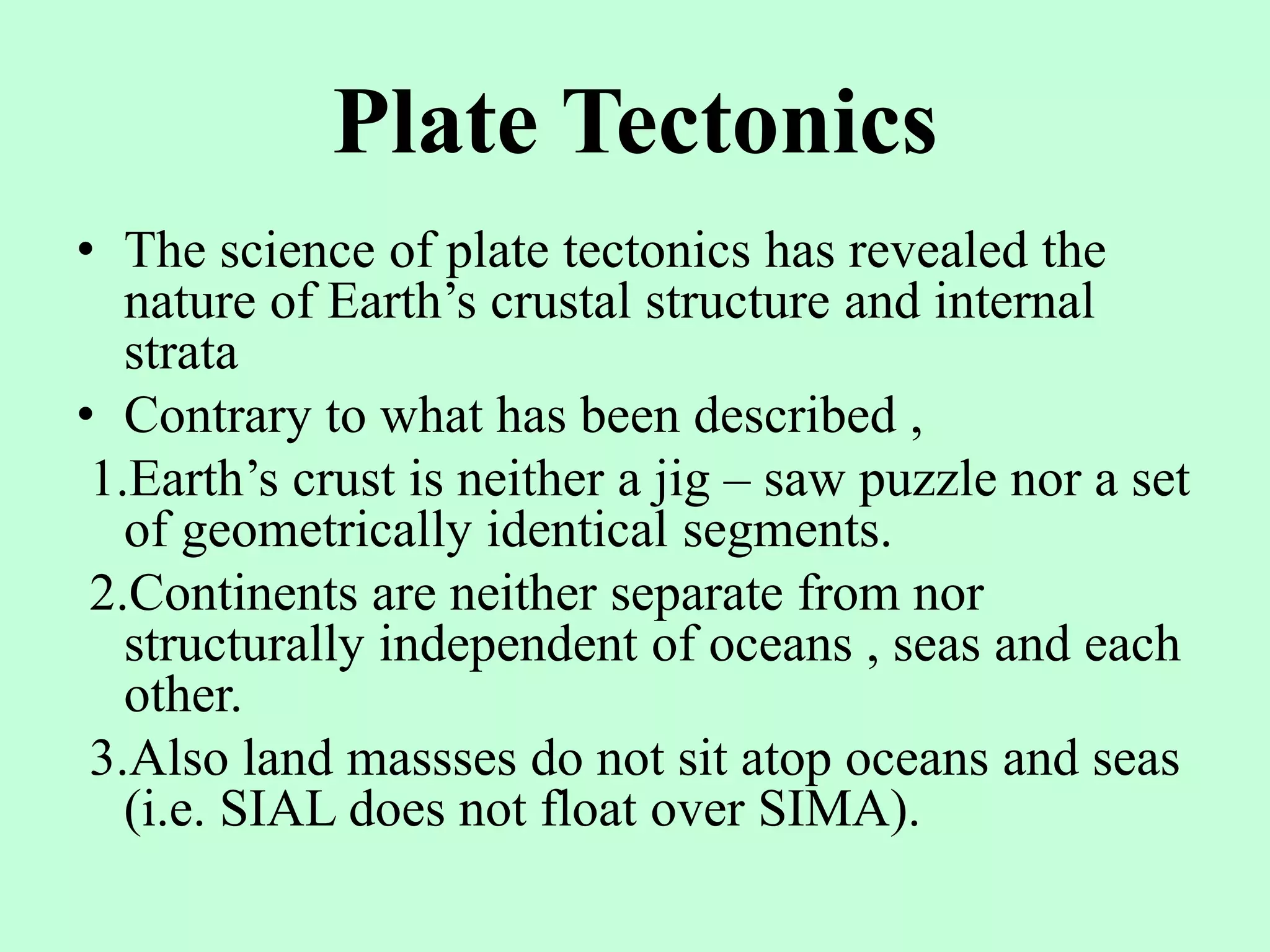 Plate tectonics and sea floor spreading | PPTX
