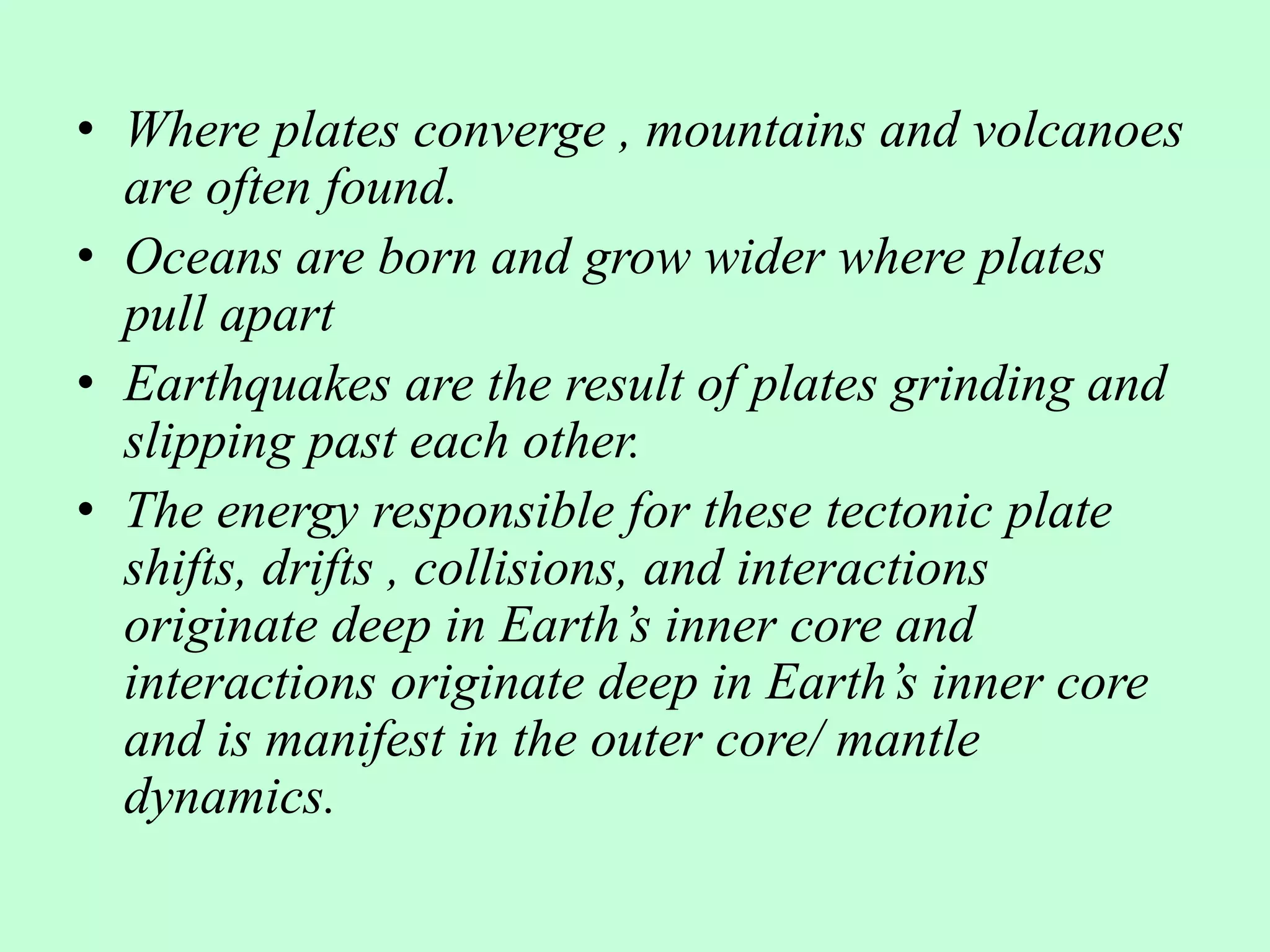 Plate tectonics and sea floor spreading | PPTX