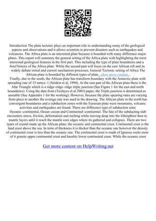 Plate Tectonics Essay | PDF