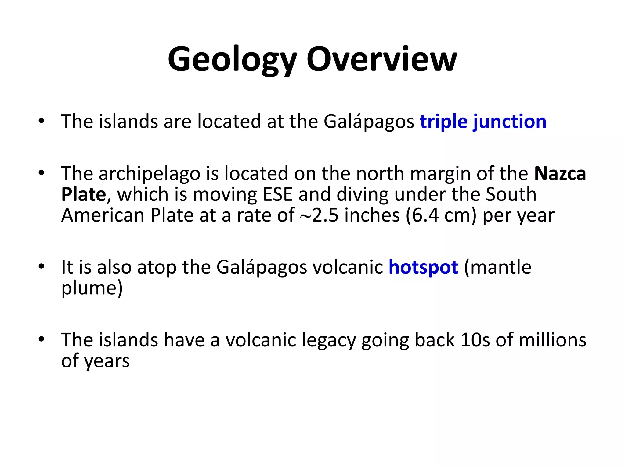 Plate Tectonics & Geology of the Galapagos Archipelago | PPT