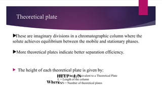 PLATE THEORY OF CHROMATOGRAPHY BY PKpptx | PPTX