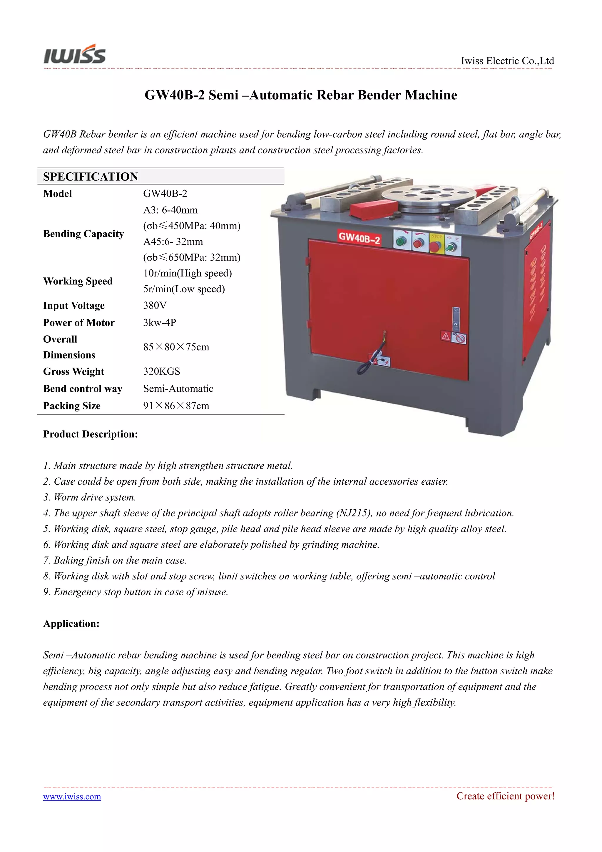 Platform Electric Rebar Cutting Machine and Rebar Bending Machine | PDF
