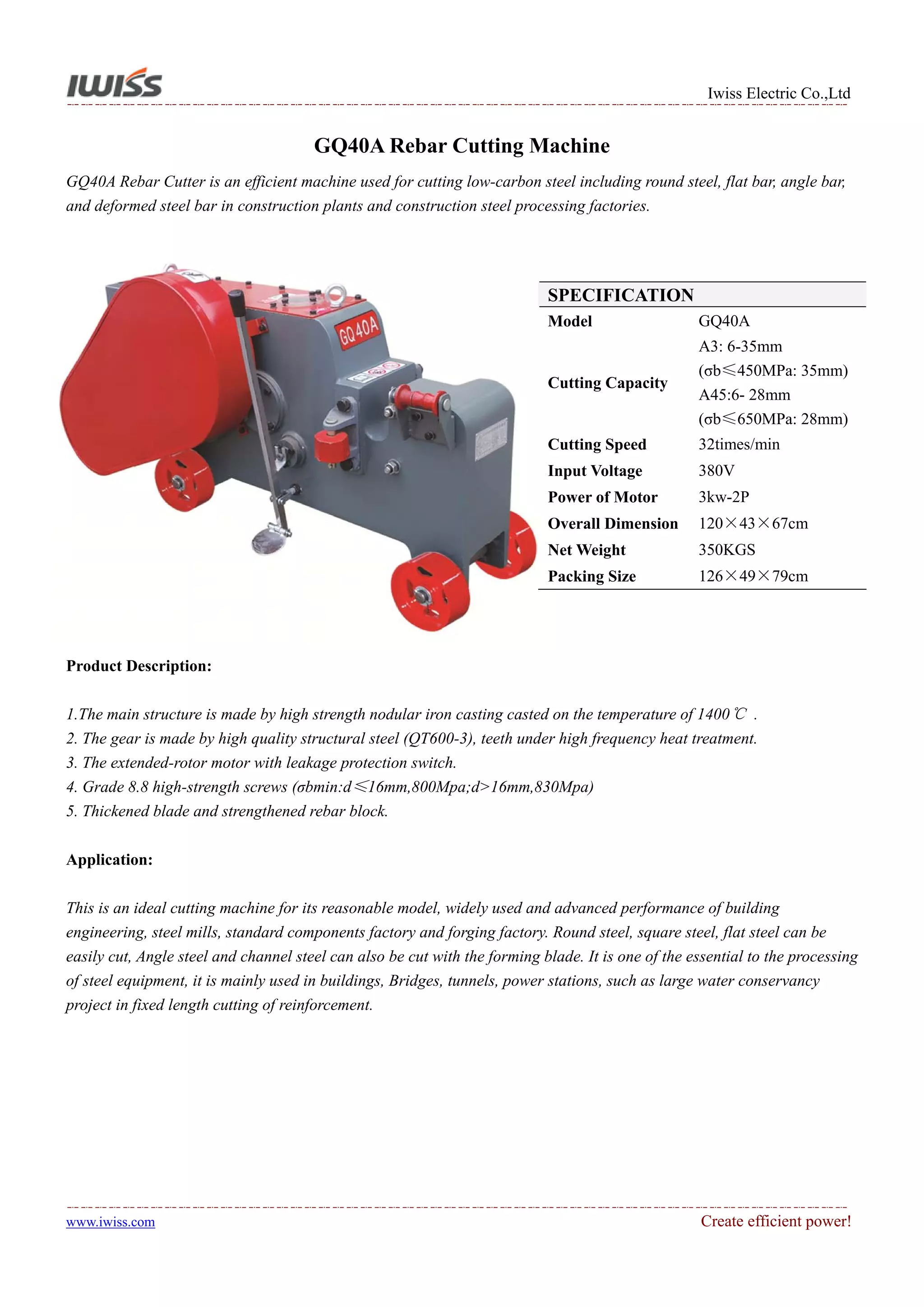 Platform Electric Rebar Cutting Machine and Rebar Bending Machine | PDF