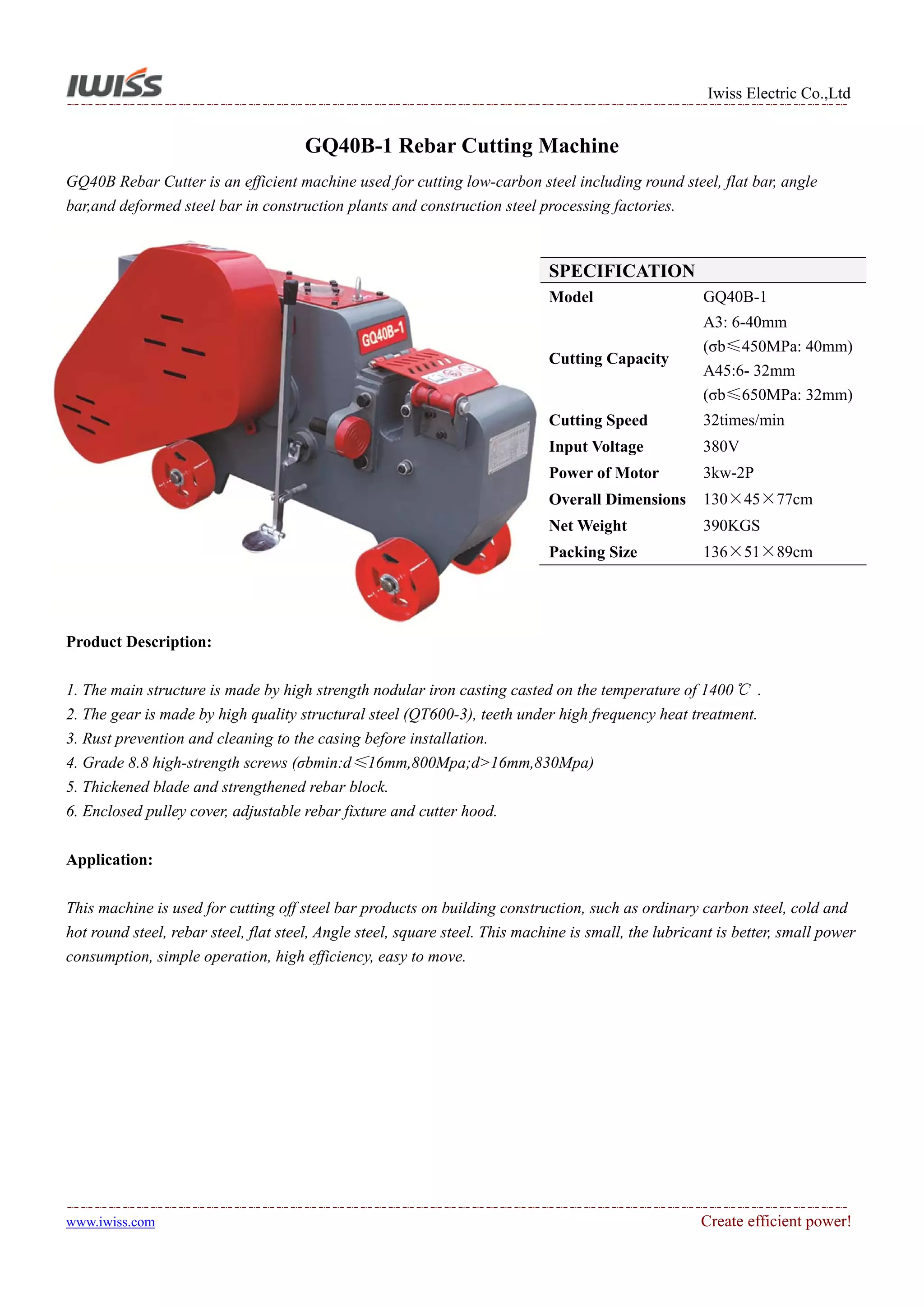 Platform Electric Rebar Cutting Machine and Rebar Bending Machine | PDF