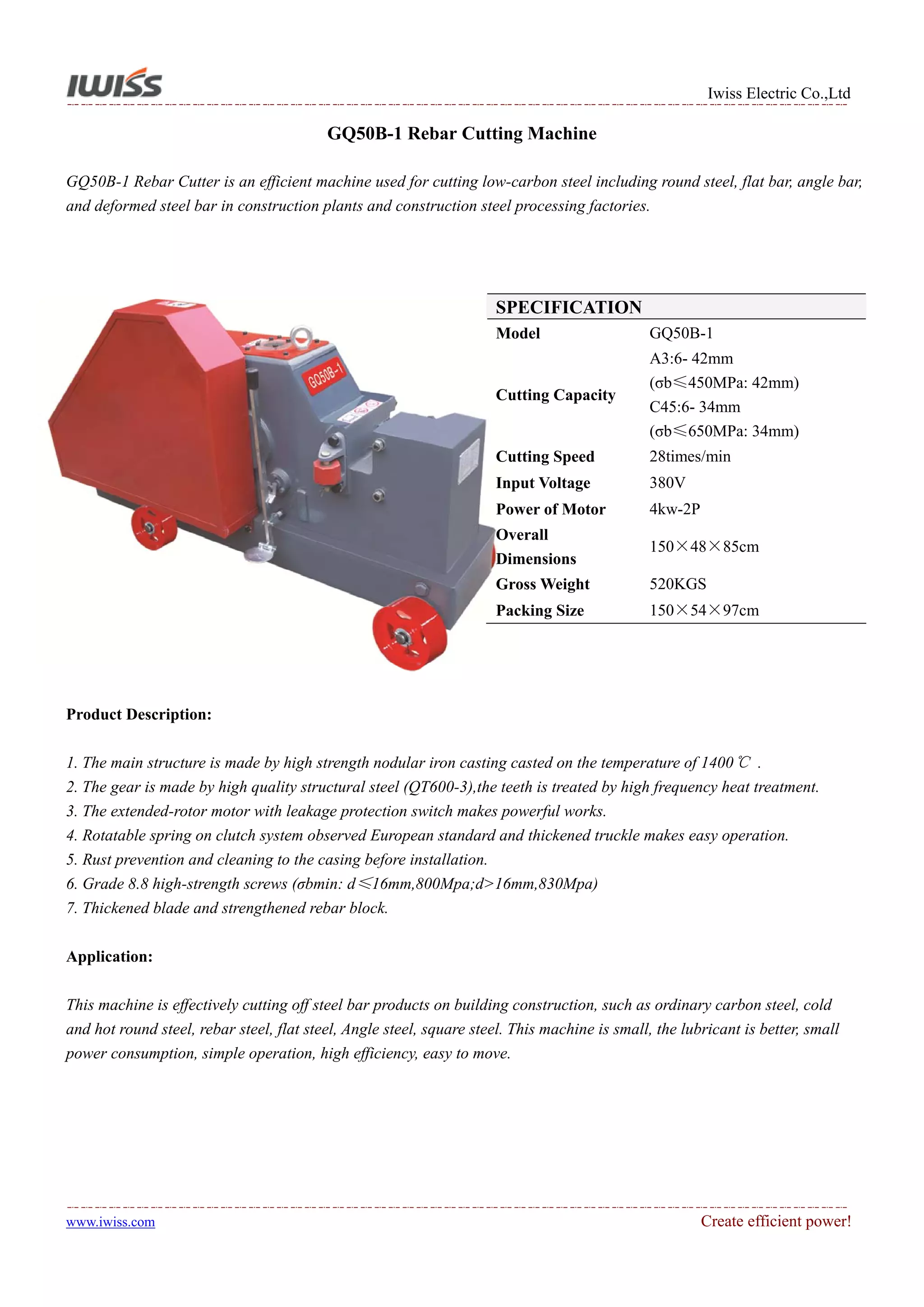 Platform Electric Rebar Cutting Machine and Rebar Bending Machine | PDF