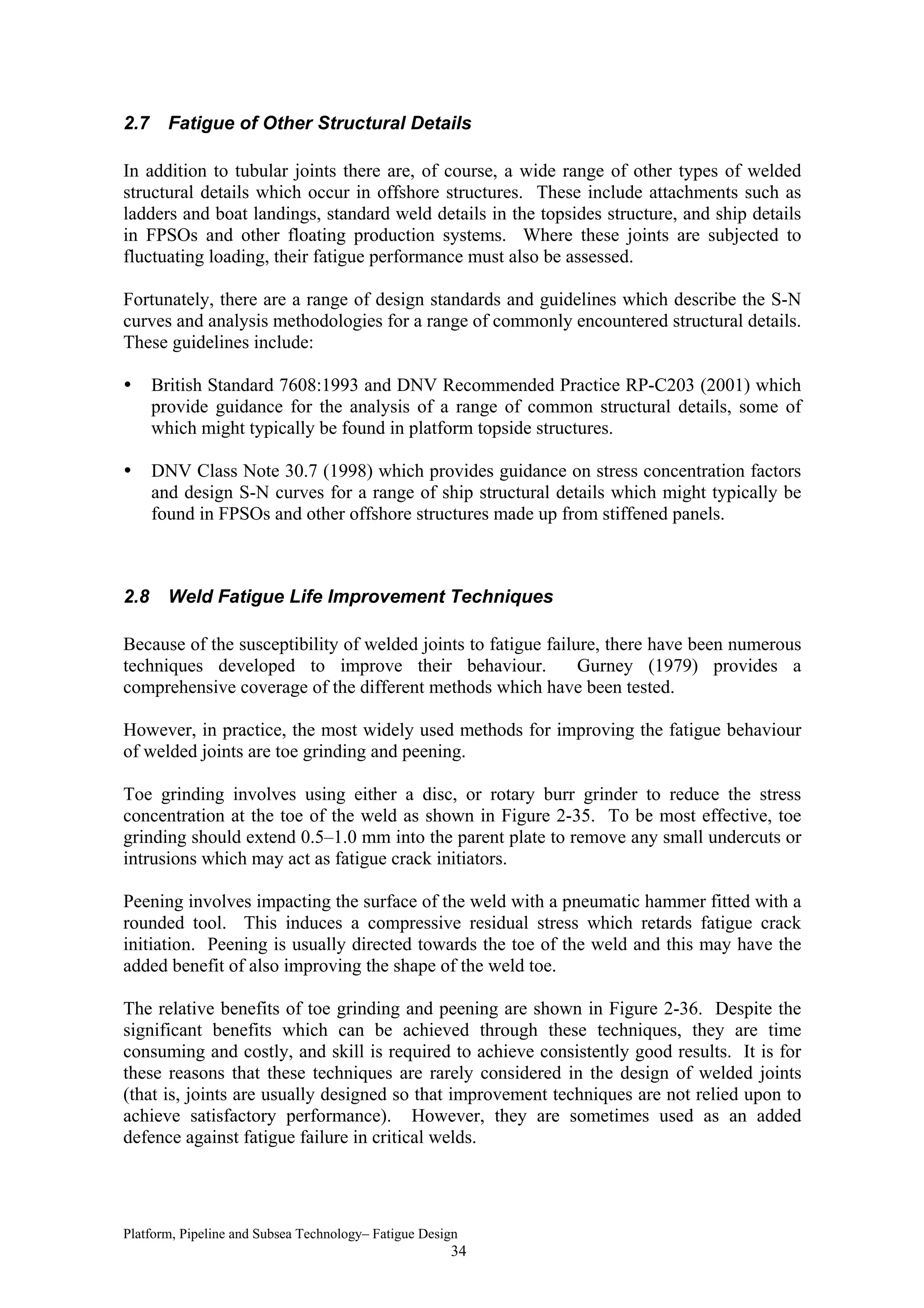 Platform pipeline-subsea technology fatigue design | PDF