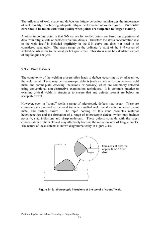 Platform pipeline-subsea technology fatigue design | PDF | Geology ...