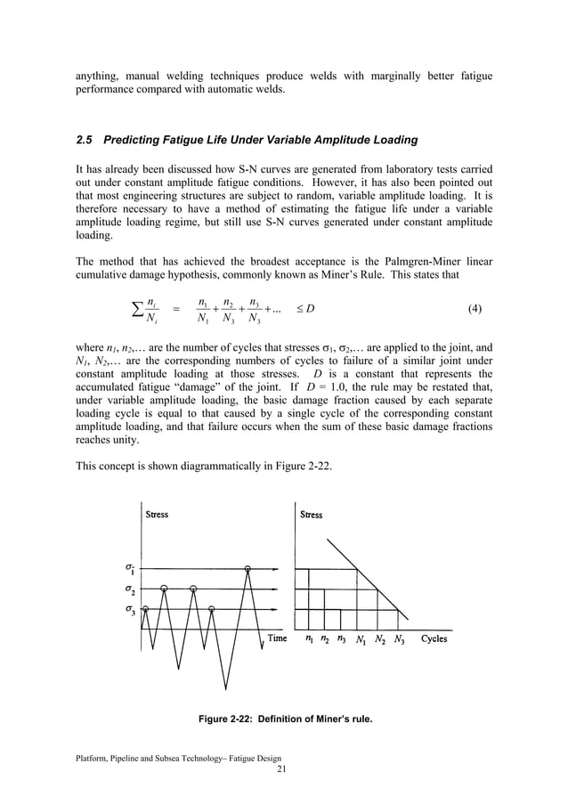 Platform pipeline-subsea technology fatigue design | PDF | Geology ...