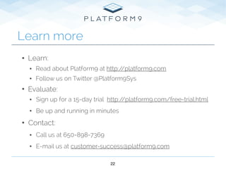Intro to Platform9: Private Clouds Made Easy | PDF