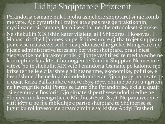 Rilindja Kombetare Shqiptare | PPTX