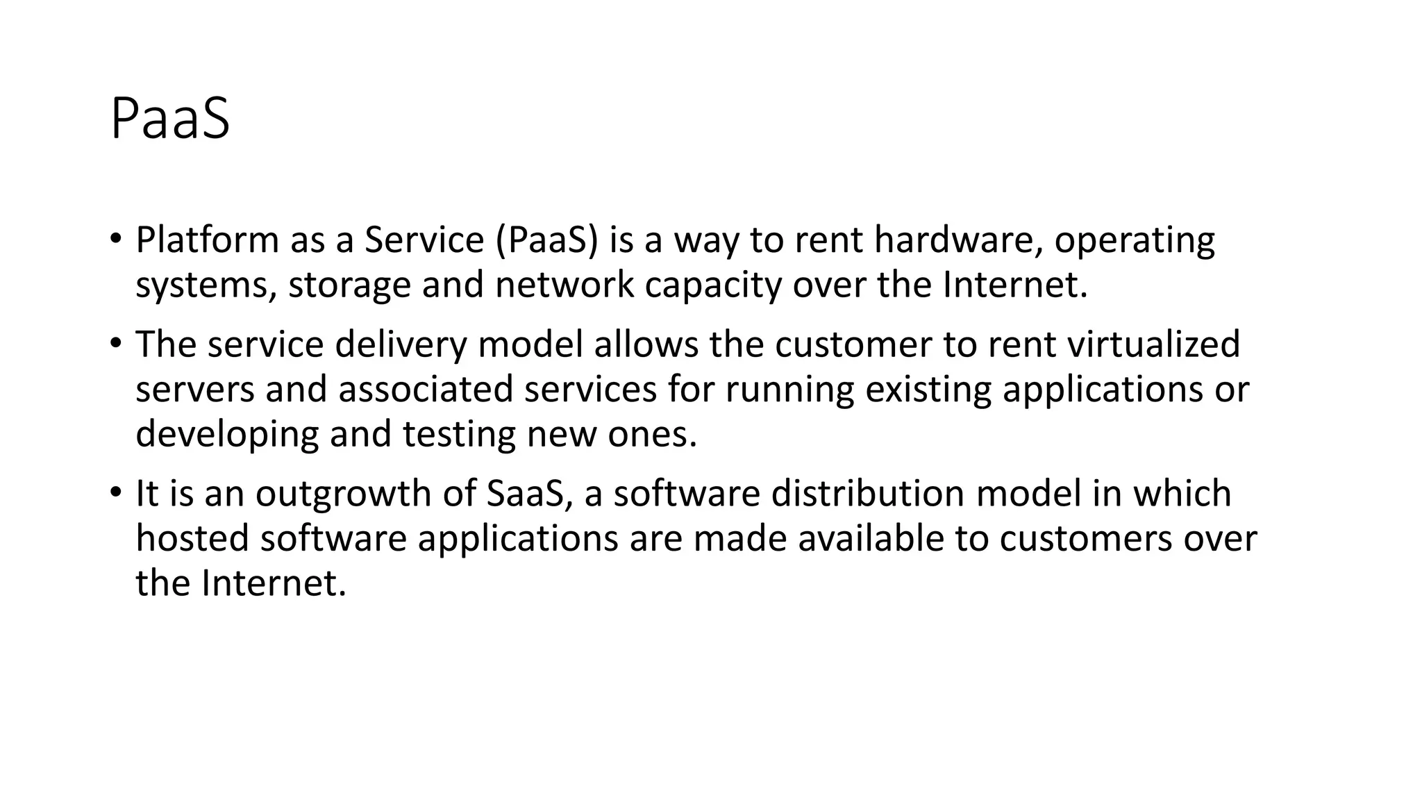 Platform as a Service (PaaS) | PPTX