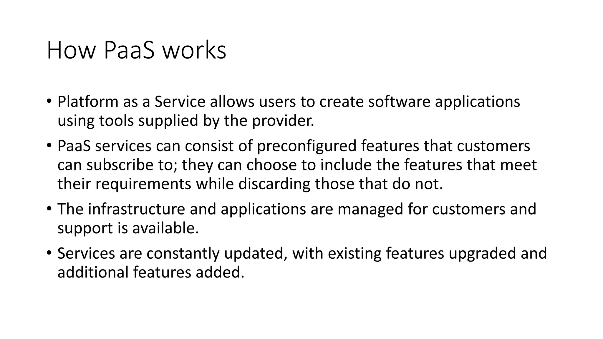 Platform as a Service (PaaS) | PPTX