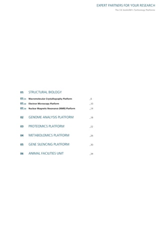 CIC bioGUNE Technology Platforms | PDF