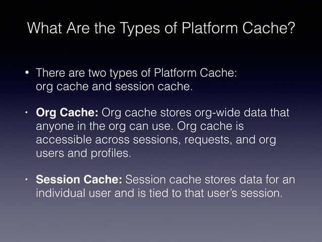 Platform cache in Salesforce | PPT