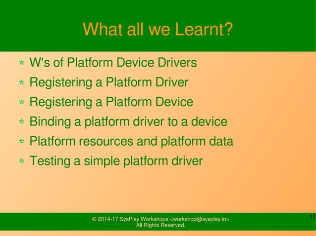 Platform Drivers | PPT
