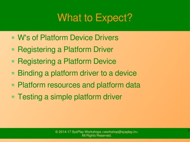 Platform Drivers | PPT
