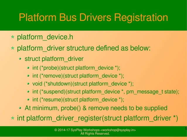 Platform Drivers | PPT