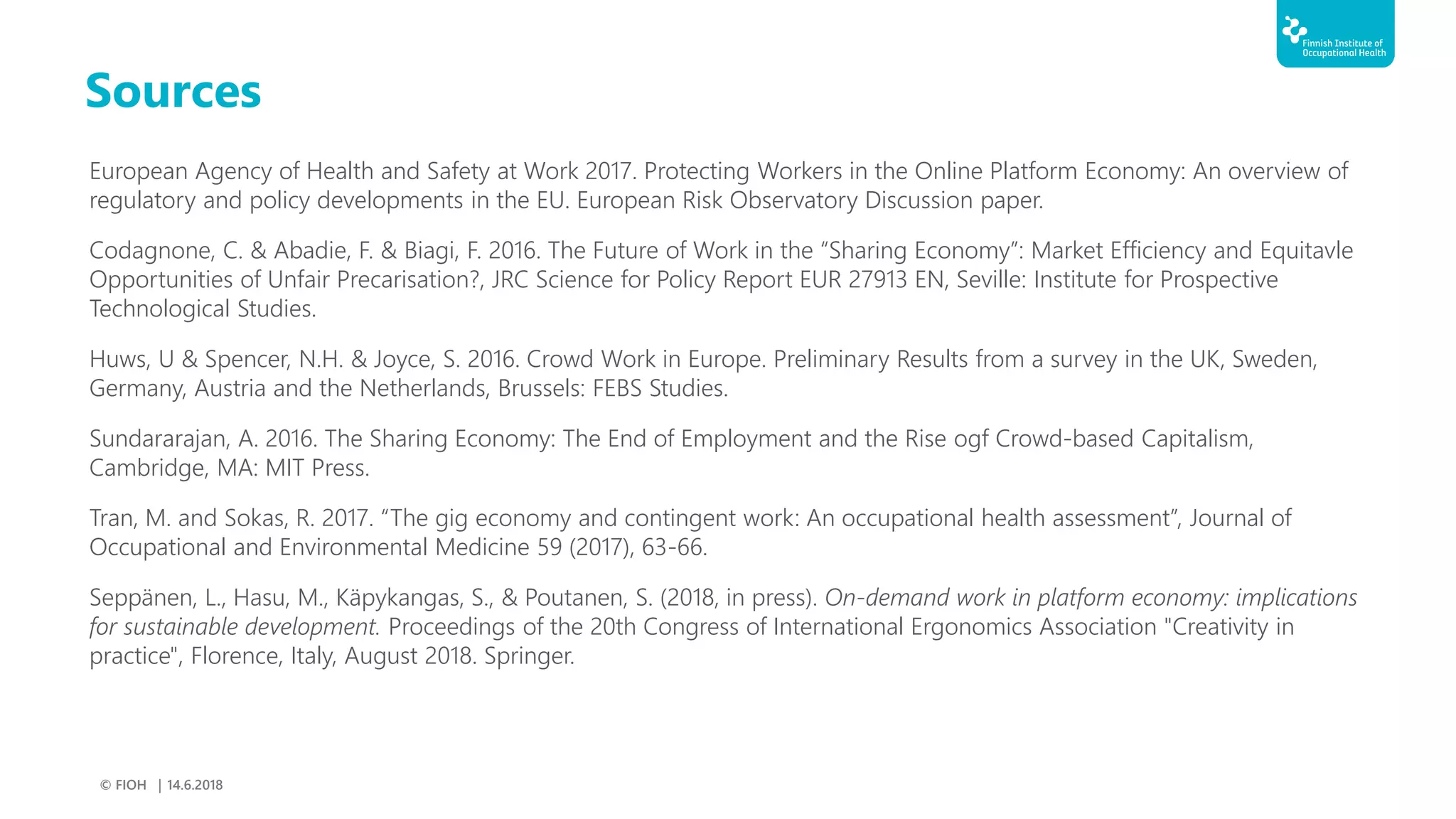 Consequences of platform economy on occupational safety and health | PDF