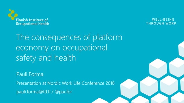 Consequences of platform economy on occupational safety and health | PPT