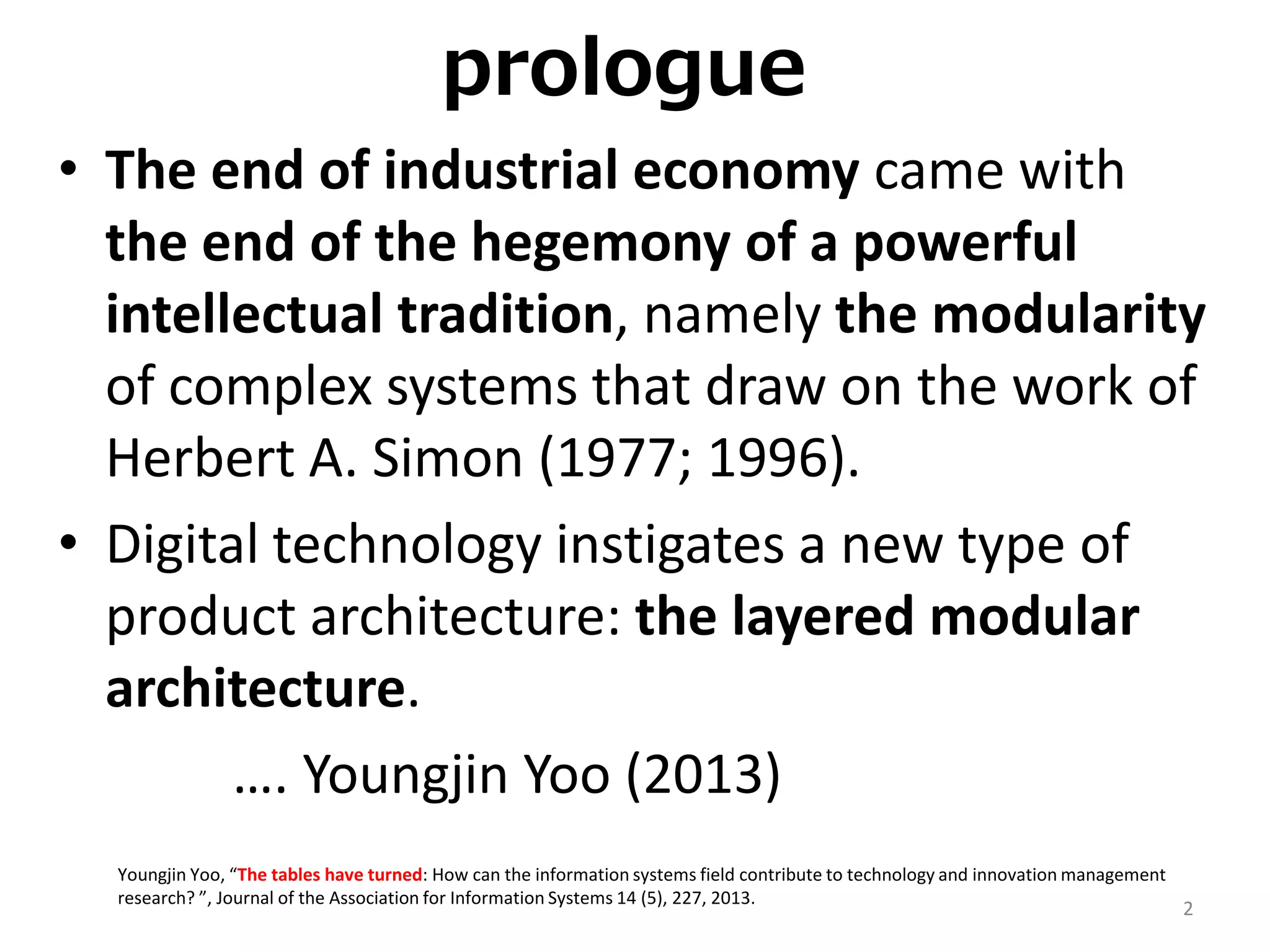 Platform Ecosystem and Layered Molular Architecture | PDF